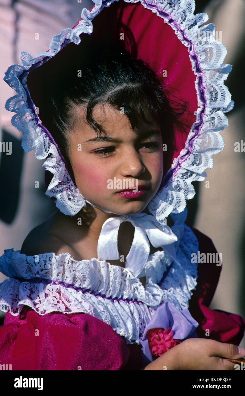 Greek Girl in Traditional Costume Spring Carnival or Festival Rhodes ...