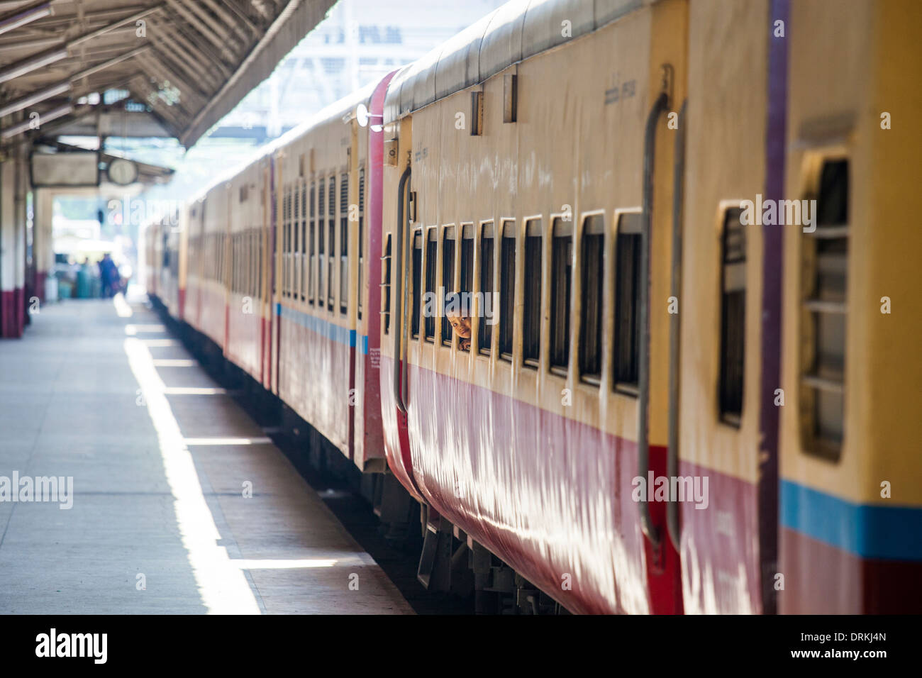 Myanmar burma train station in hi-res stock photography and images - Alamy