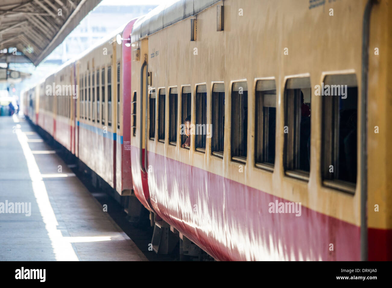 Myanmar burma train station in hi-res stock photography and images - Alamy