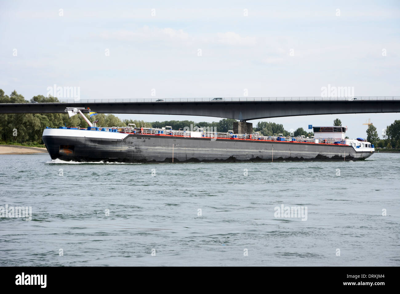 Transport ship at the river Rhine in Germany Stock Photo - Alamy