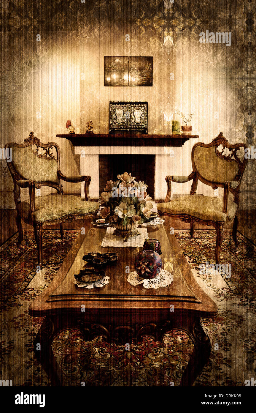 Vintage interior chimney residential hi-res stock photography and ...