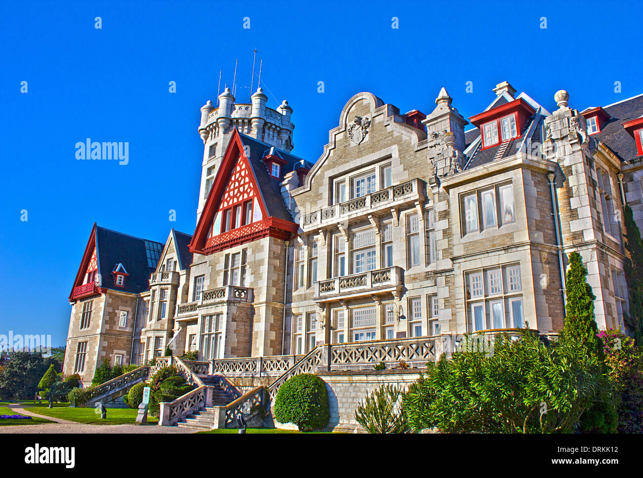 Magdalena Palace in Santander, Spain Stock Photo - Alamy