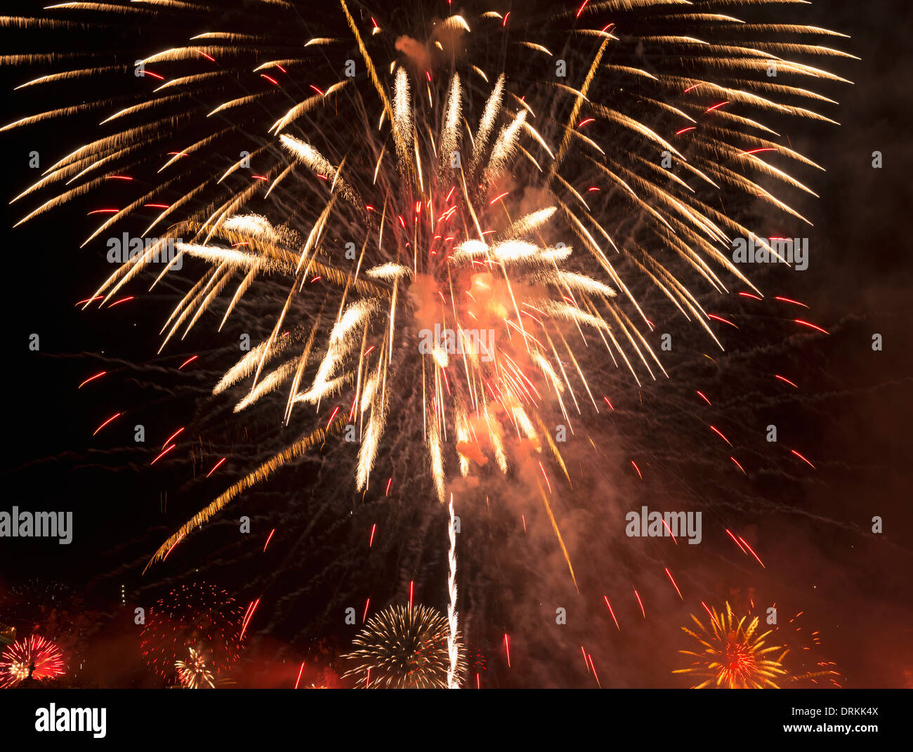 Portugal, Madeira, Funchal, fireworks at New Year's Eve Stock Photo - Alamy