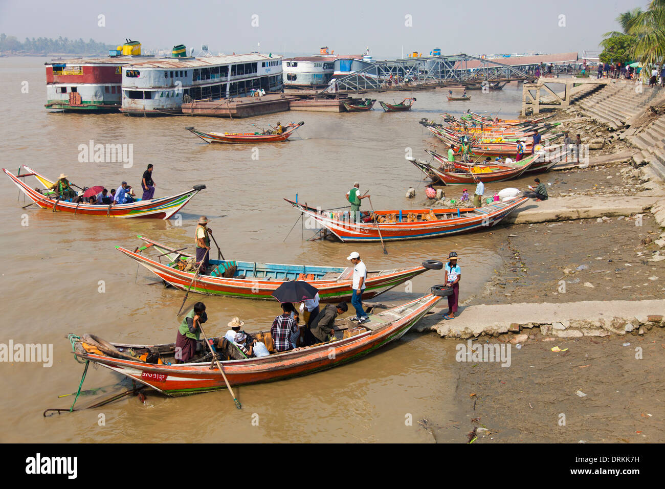 Southeast asia myanmar burma water transportation boats hi-res stock ...