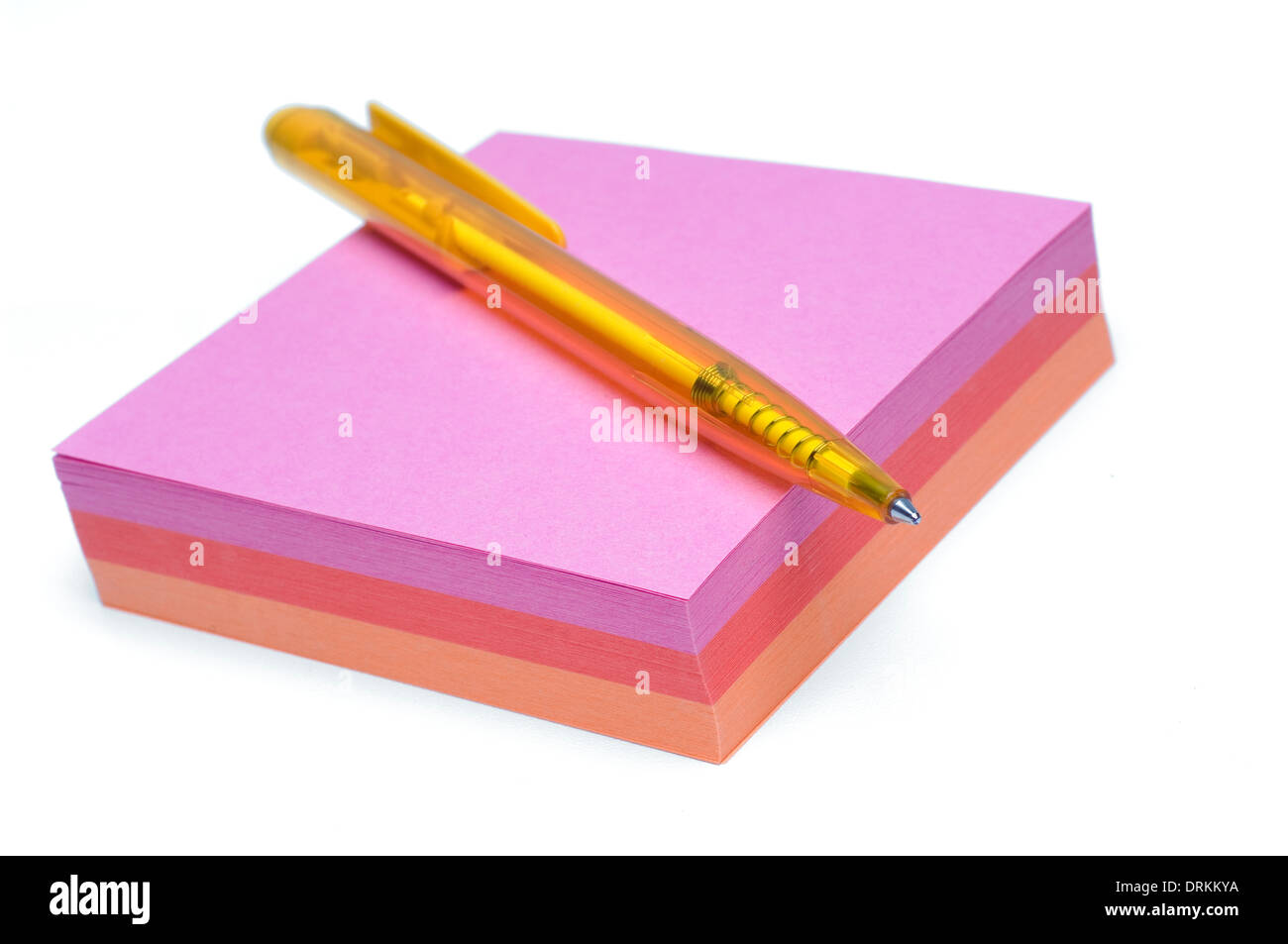 Post it notes isolated pen Cut Out Stock Images & Pictures - Alamy