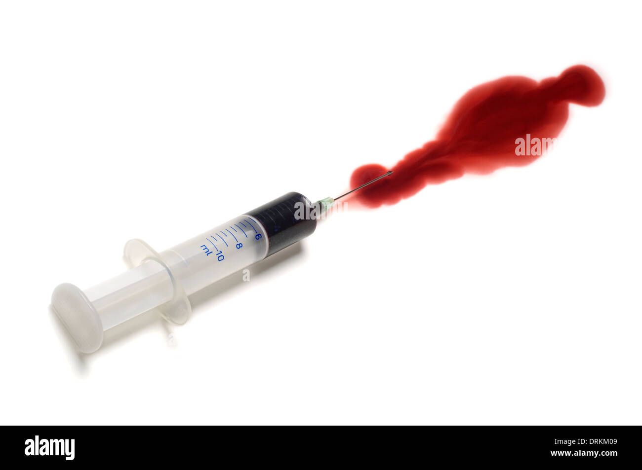 Syringe and Blood Stock Photo - Alamy