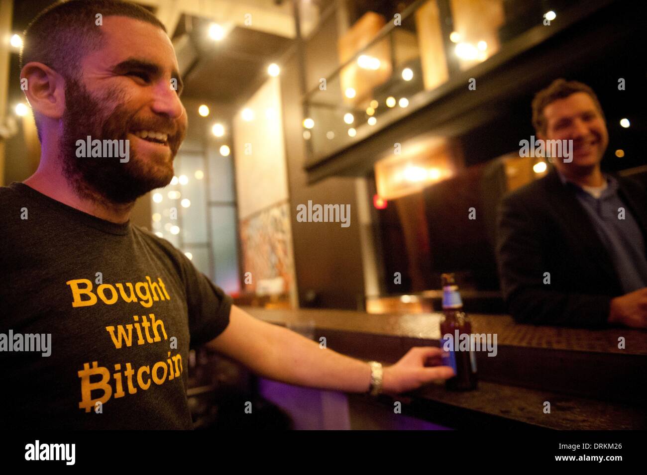 Manhattan, New York, USA. 13th Jan, 2014. CHARLIE SHRAM (left) and ...