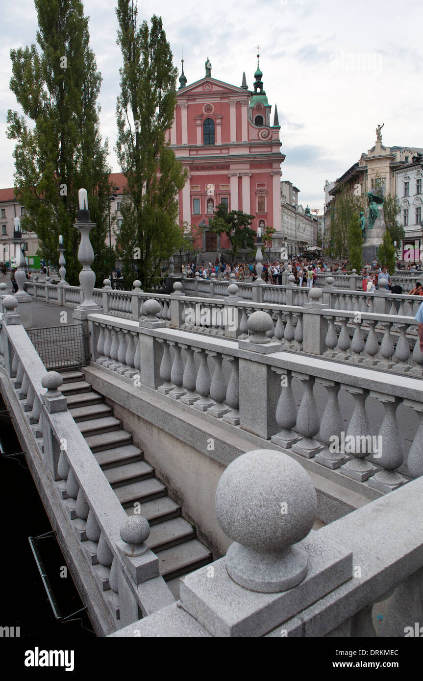 Ljubljana three bridges hi-res stock photography and images - Alamy