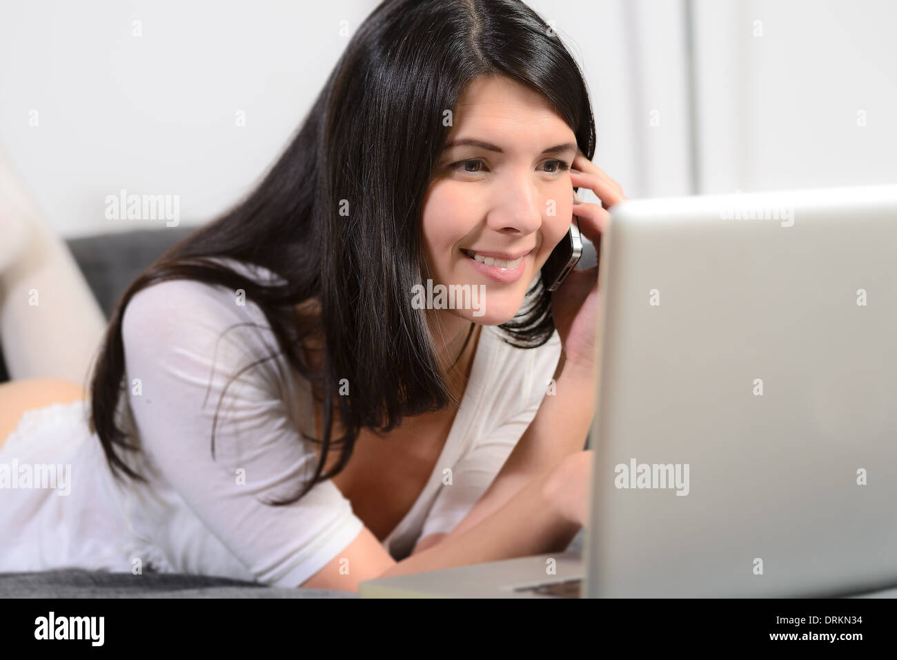 Laptop and mobile hi-res stock photography and images - Alamy
