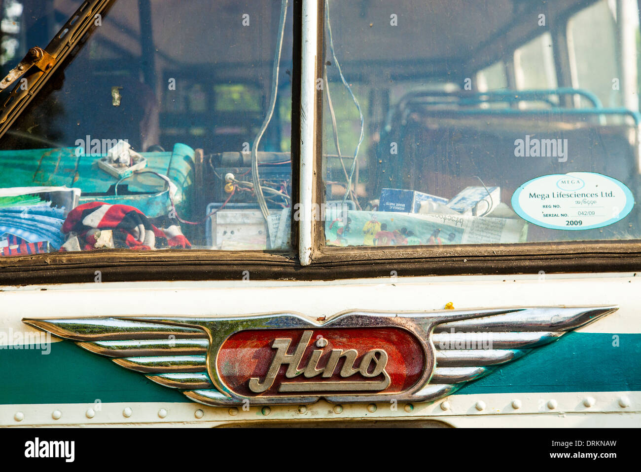 Old Hino Bus in Yangon, Myanmar Stock Photo - Alamy