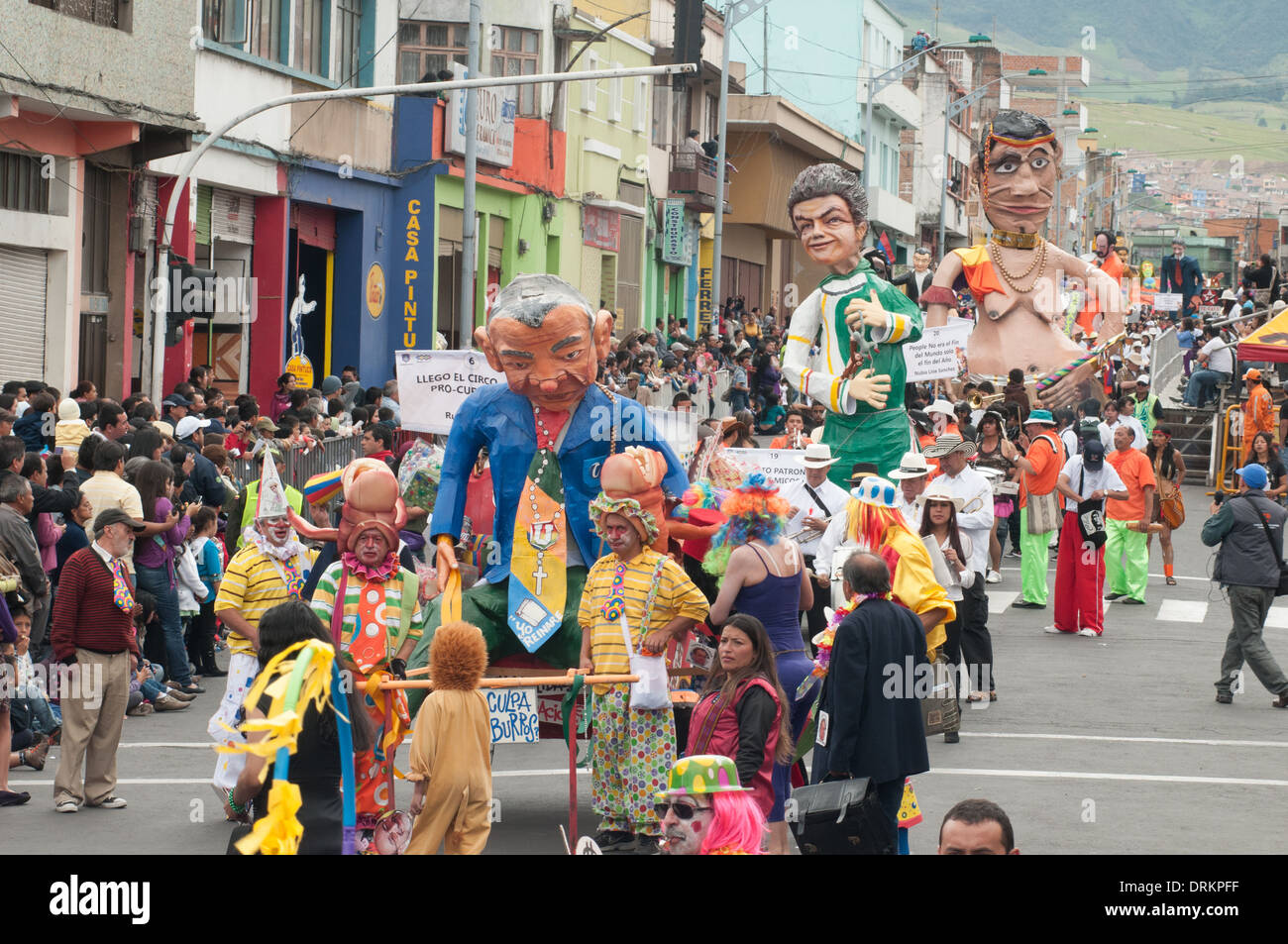 During the parade of floats, 31 December Stock Photo - Alamy