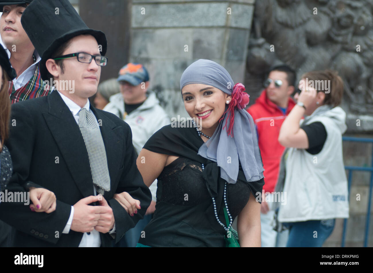 Here comes the Calderon family. January 4 Stock Photo - Alamy