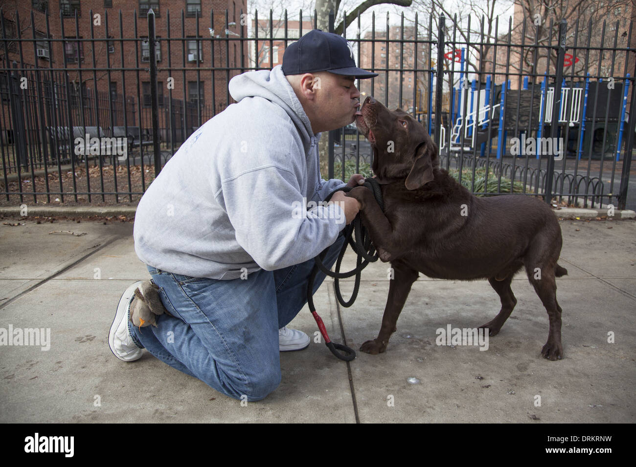 Man dog street hi-res stock photography and images - Alamy