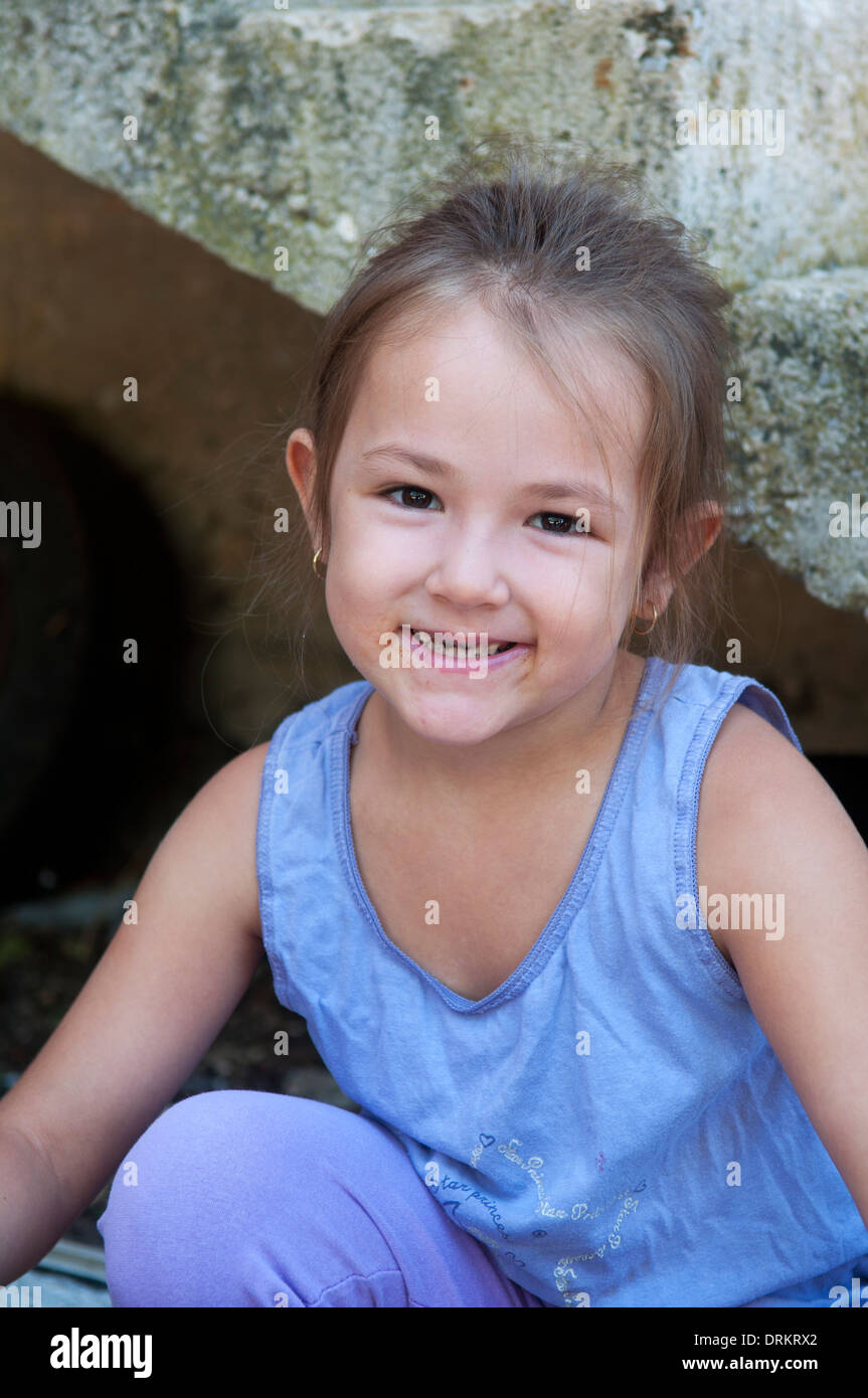 Young girl from a shepherd village, Mount Velez area, Mostar, Bosnia ...