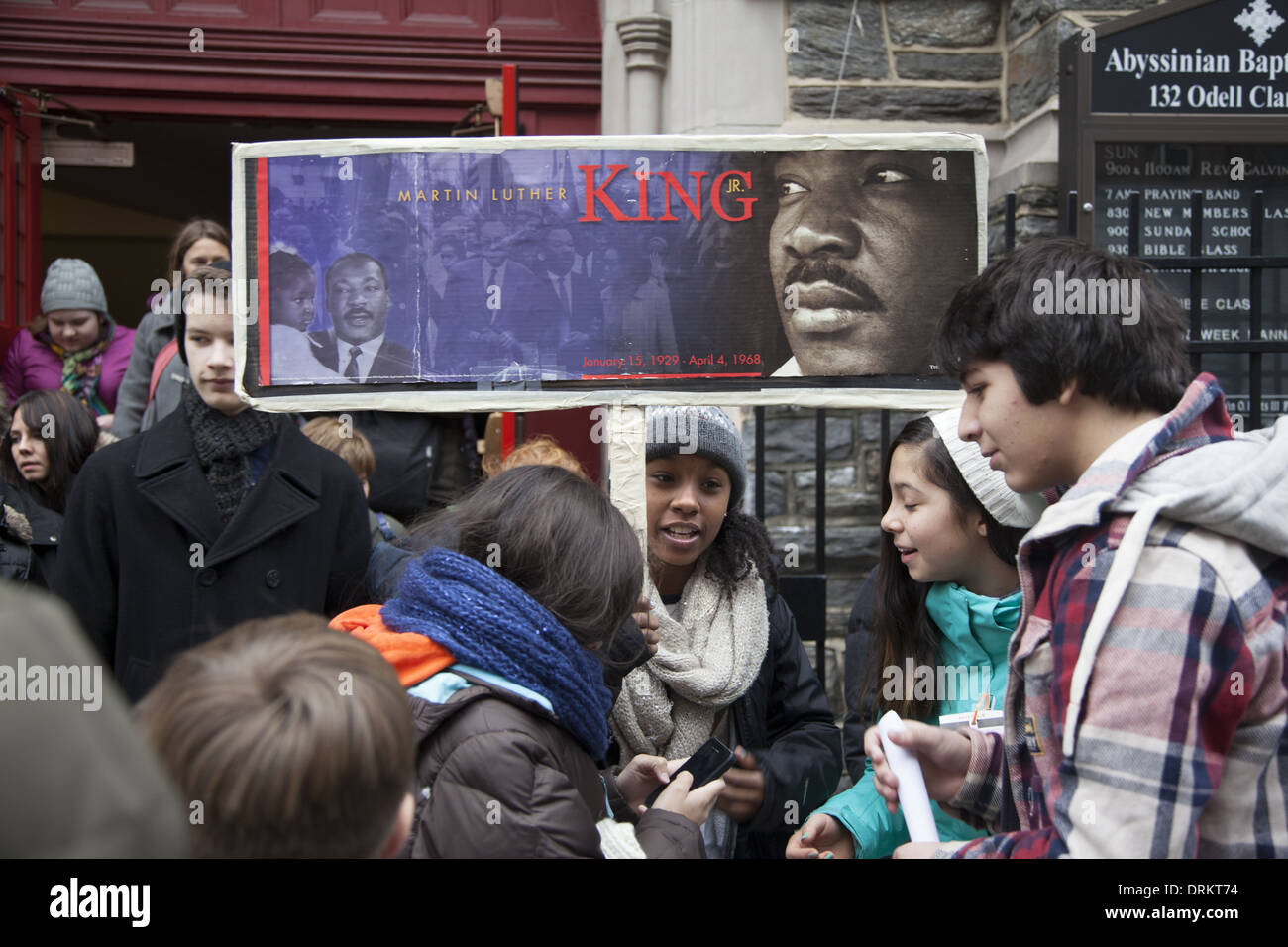 Annual Martin Luther King Day Parade in Harlem with speeches by ...