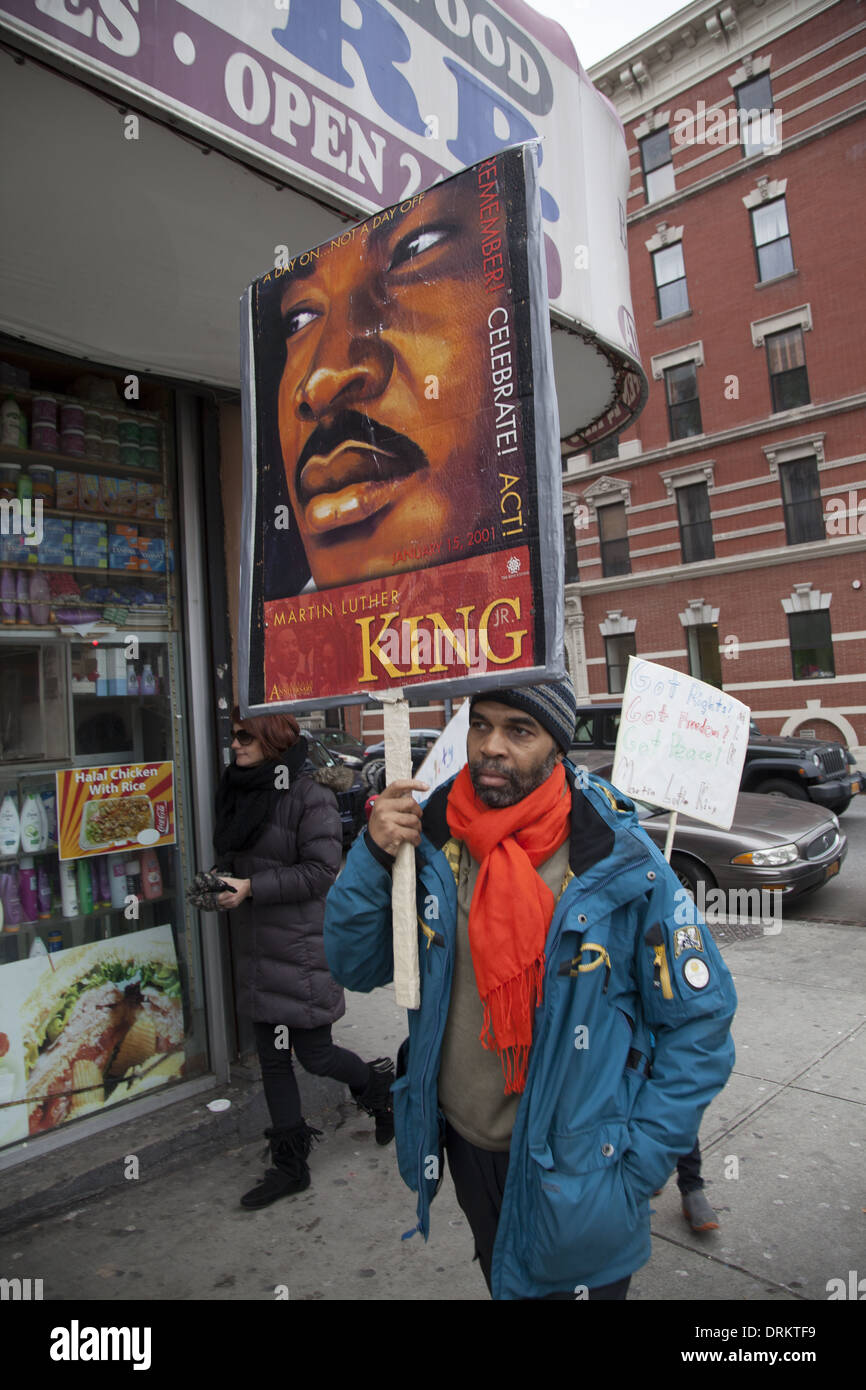 Annual Martin Luther King Day Parade in Harlem with speeches by ...