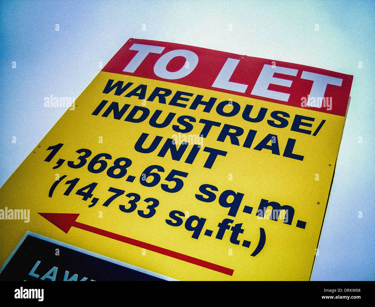 TO LET, Industrial Warehouse unit sign Stock Photo - Alamy