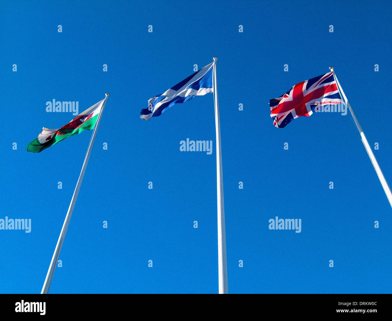 British union jack welsh flags hi-res stock photography and images - Alamy