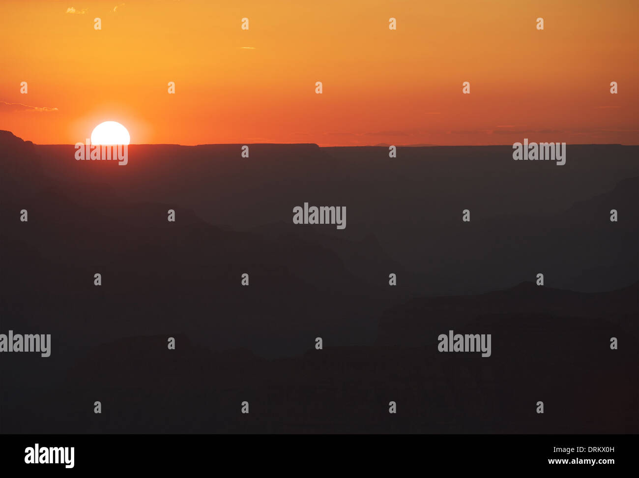 Arizona Summer Sunset. Beautiful Summer Sunset in Grand Canyon, Arizona ...