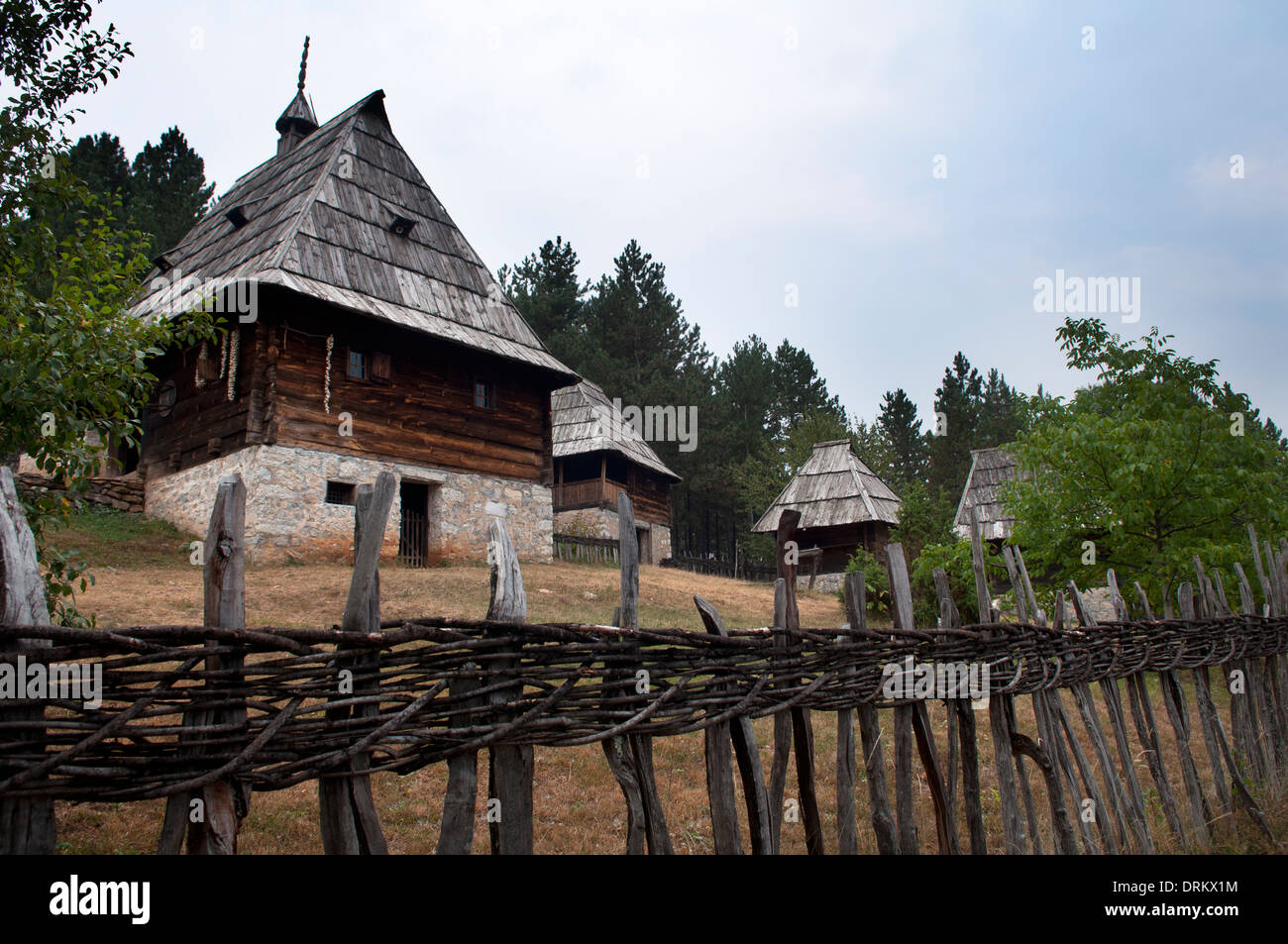 Traditional houses and buildings, Sirogojno Old Village Museum, Serbia ...