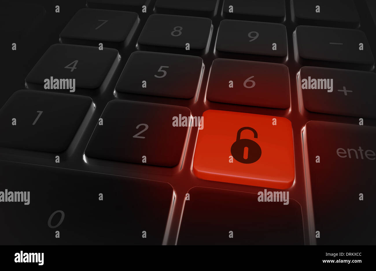 Red Lock Button Alert. Open Lock - Insecure Connection. Online Safety ...