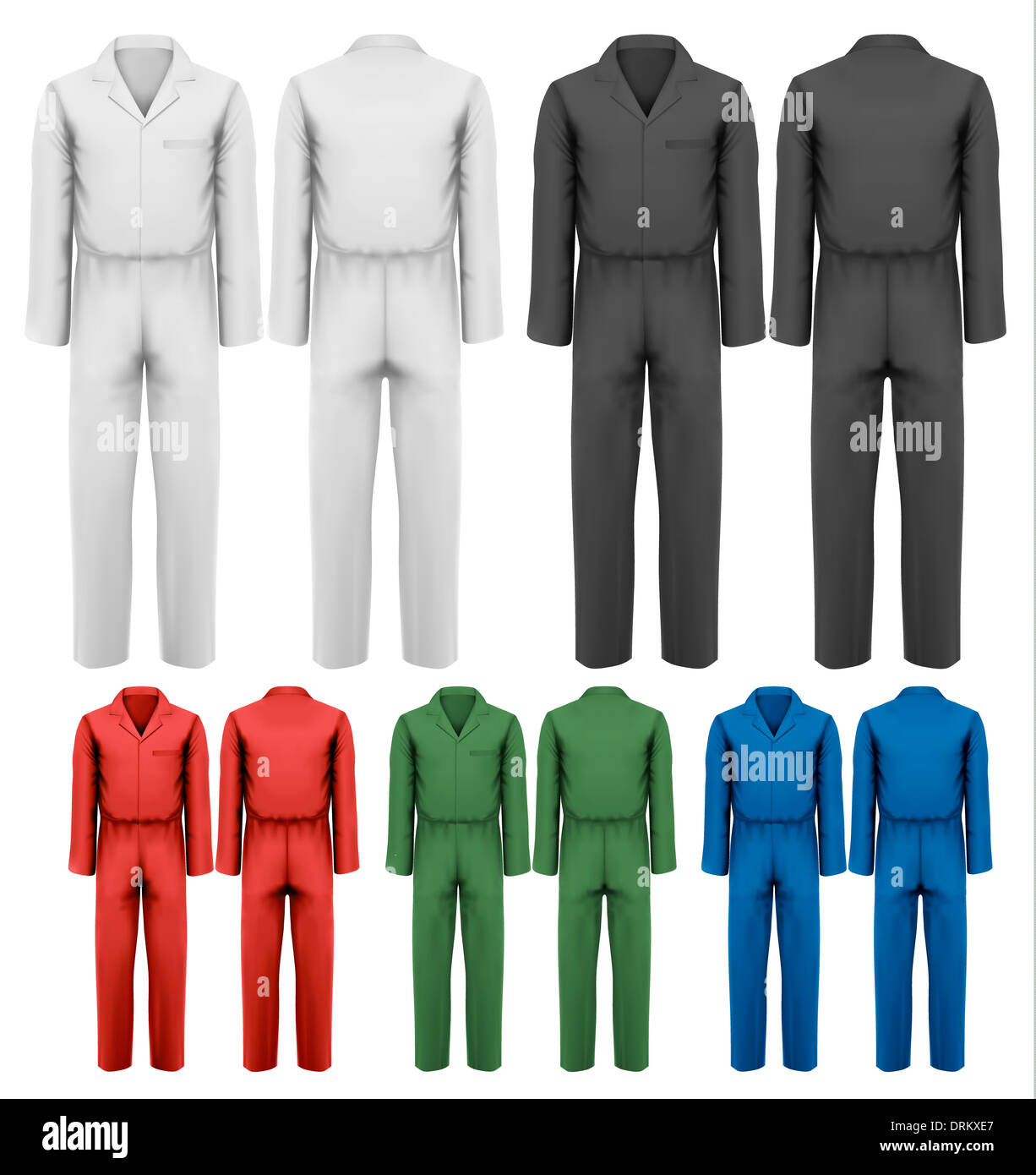 Set work overalls design template hi-res stock photography and images ...