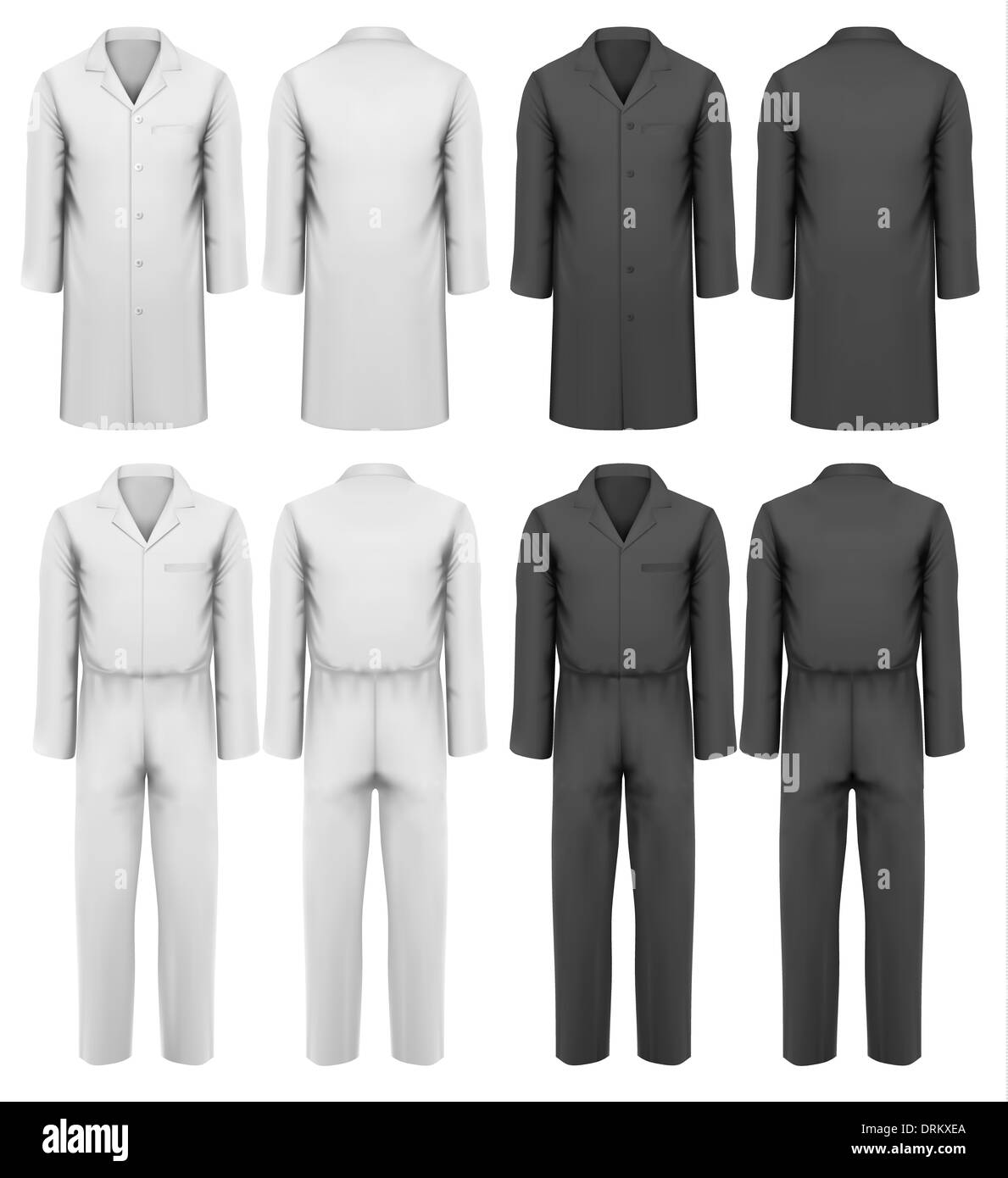 Set work overalls design template hi-res stock photography and images ...