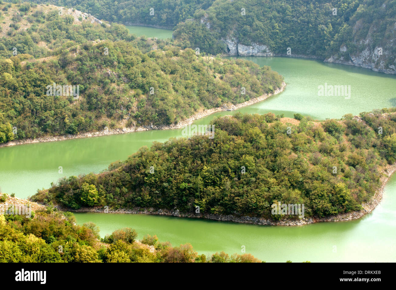Meanders of Uvac River Canyon, Serbia Stock Photo - Alamy