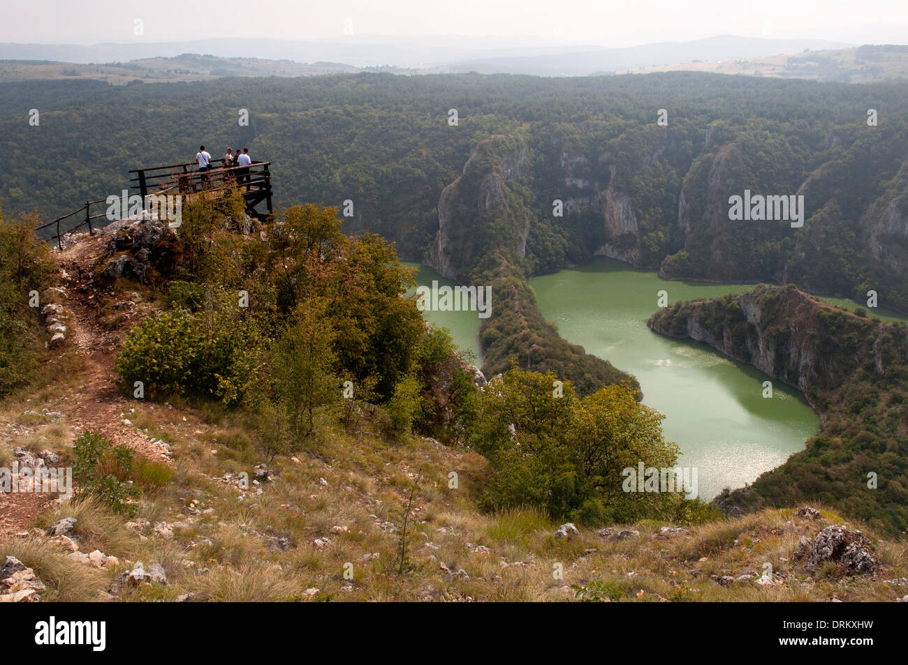 View point on the meanders of Uvac River Canyon, Serbia Stock Photo - Alamy