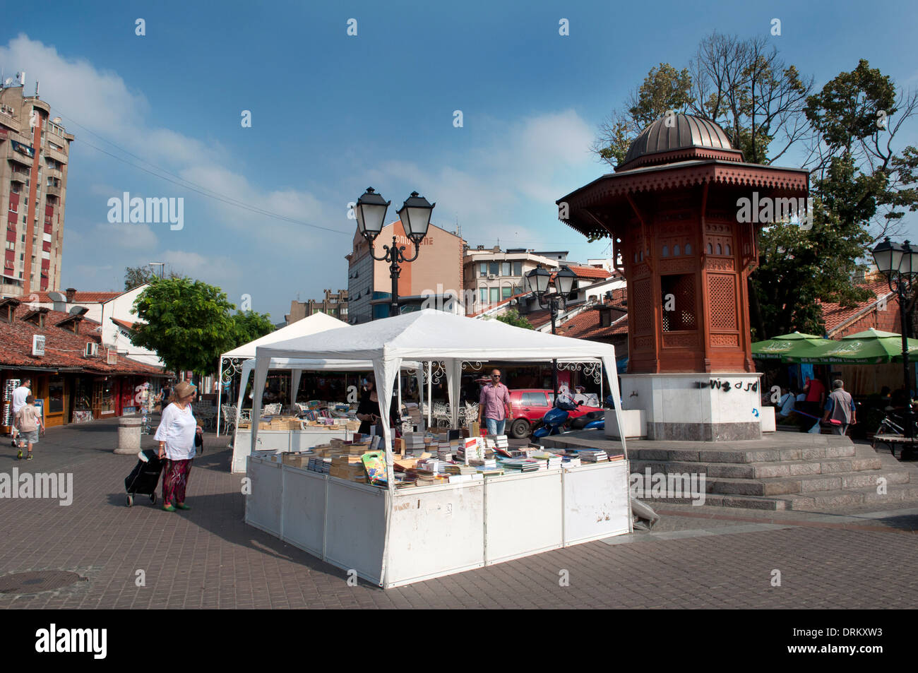 Sebilj (public hexagonal fountain), Novi Pazar, Serbia Stock Photo - Alamy