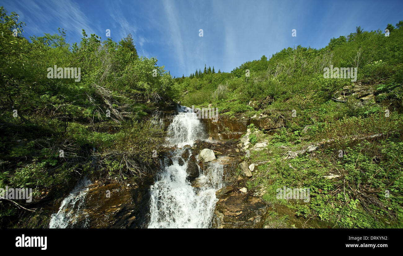 Scenic Montana. Small Rocky Waterfall in Summer. Montana Photo ...