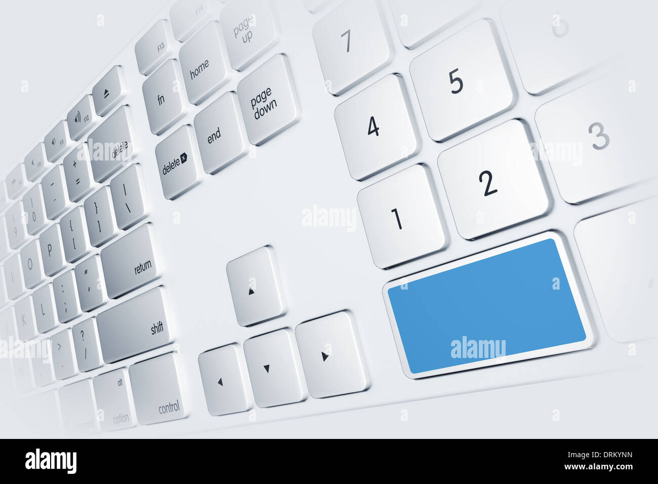 Special Blue Button on the Computer Keyboard - Closeup. Blue Button ...