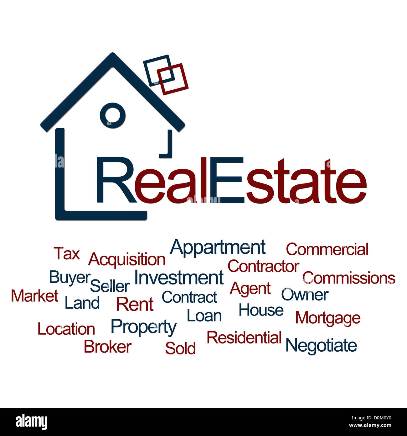 Real estate word cloud Cut Out Stock Images & Pictures - Alamy