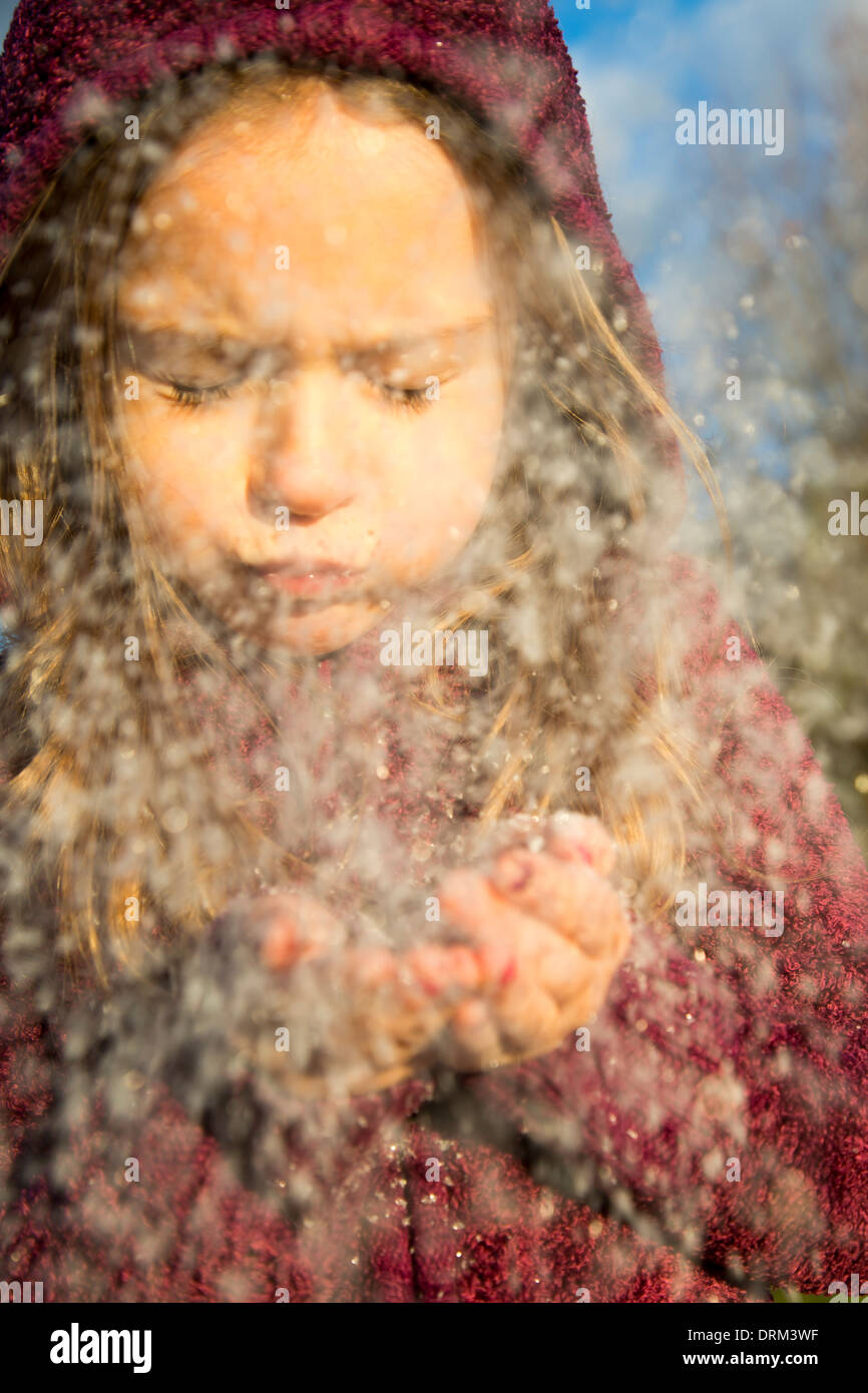 Close up face child blowing hi-res stock photography and images - Alamy