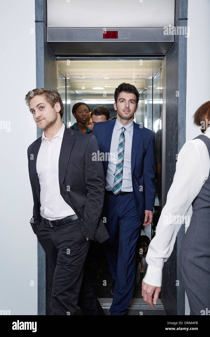 Elevator people hi-res stock photography and images - Alamy