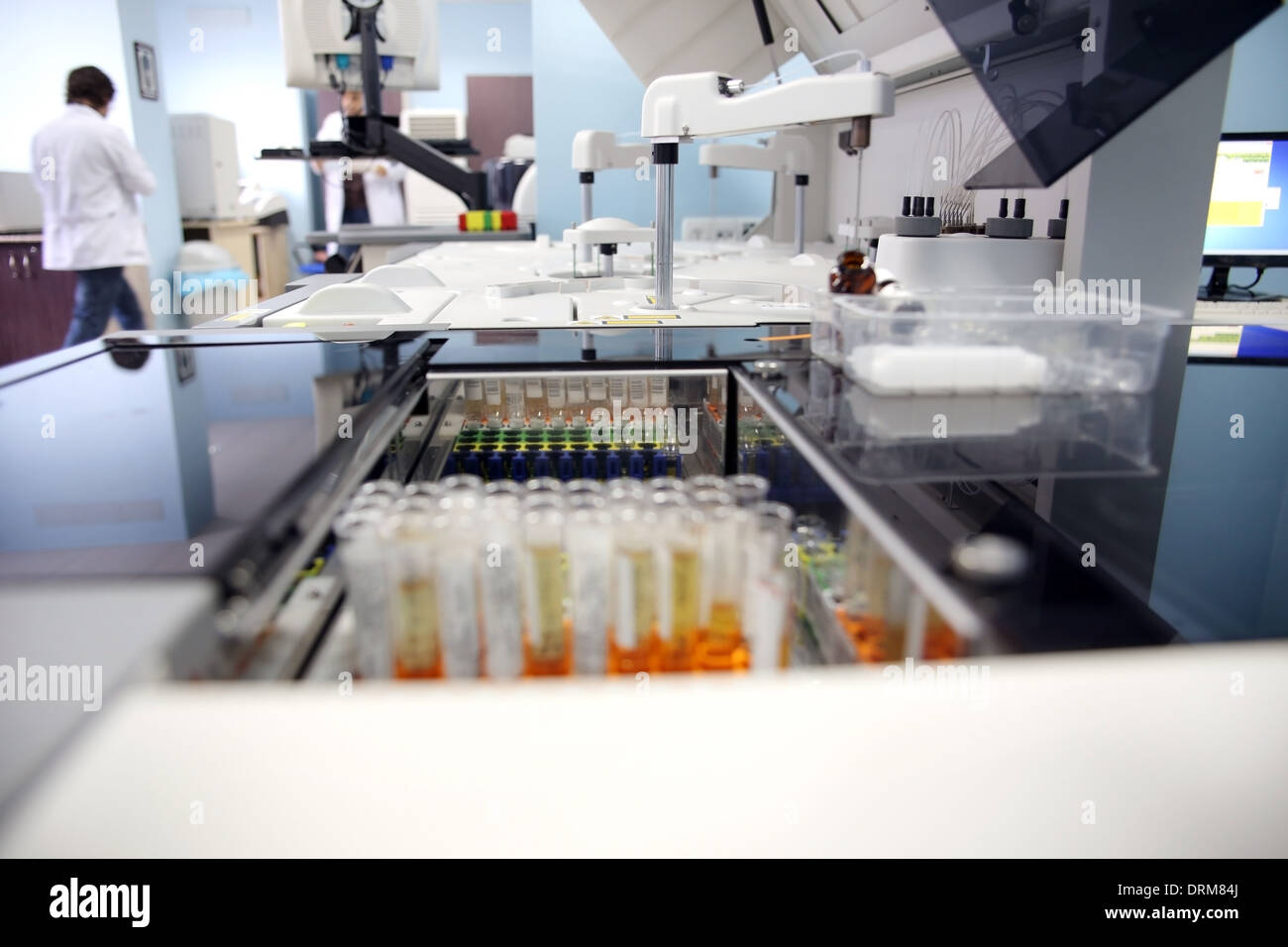 Testing blood samples in laboratory Stock Photo - Alamy