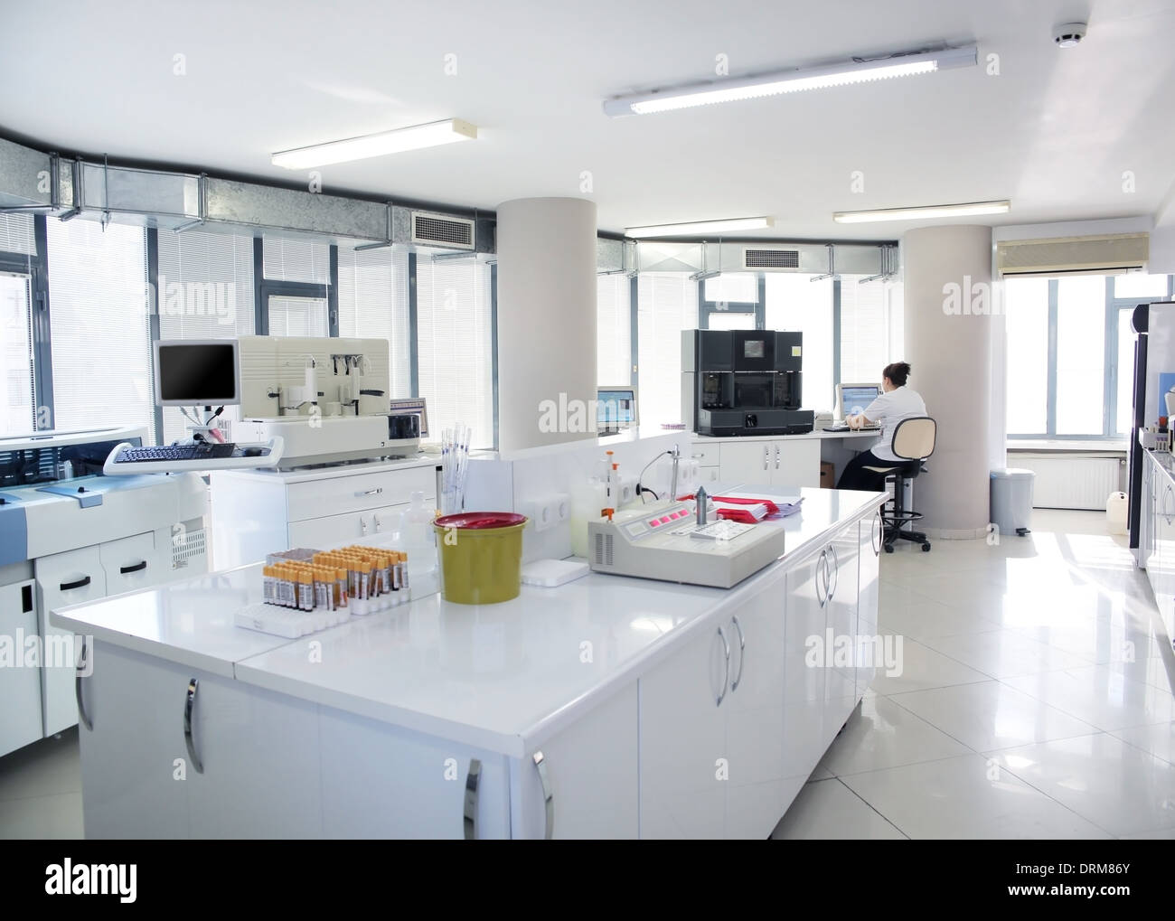 Testing blood samples in laboratory Stock Photo - Alamy