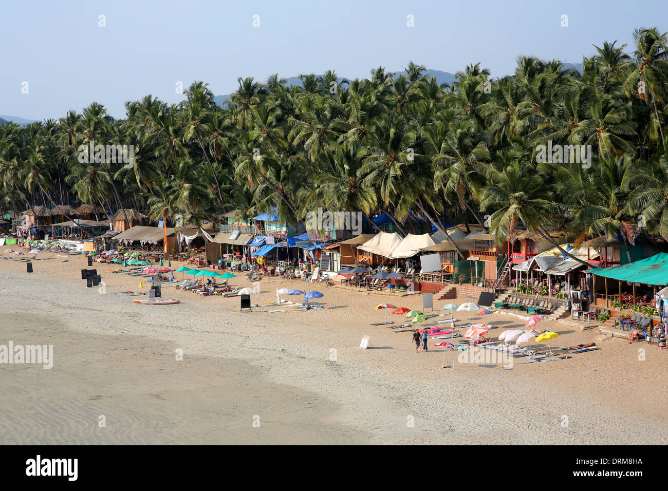 Elevated view idyllic Goa beach Stock Photo - Alamy