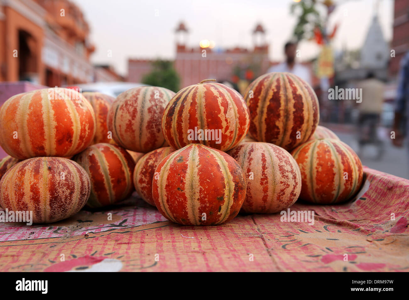 Melons on sale in street Stock Photo - Alamy