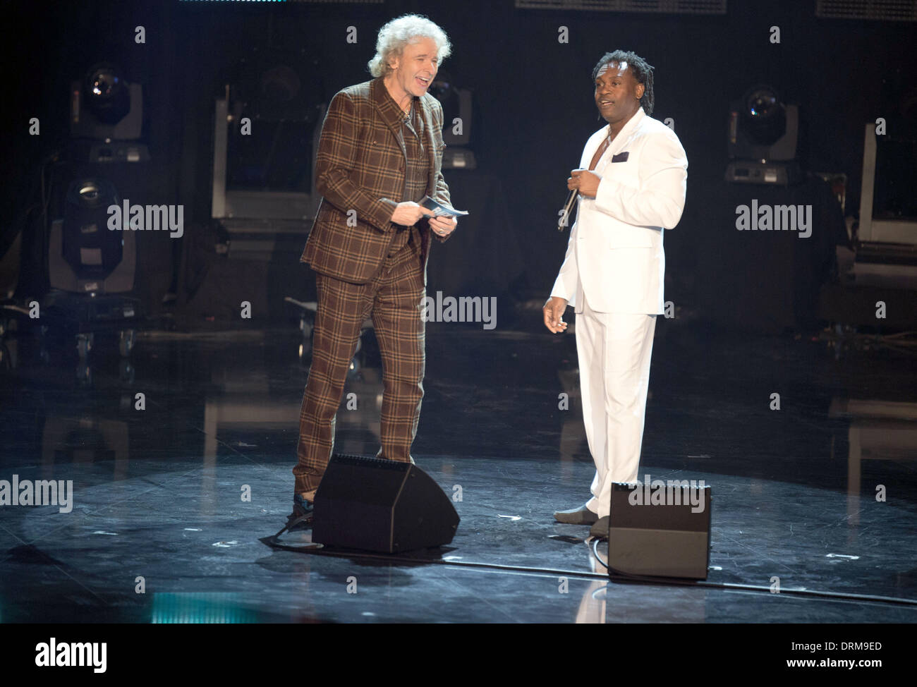 Berlin-Adlershof, Germany. 28th Jan, 2014. Presentor Thomas Gottschalk ...