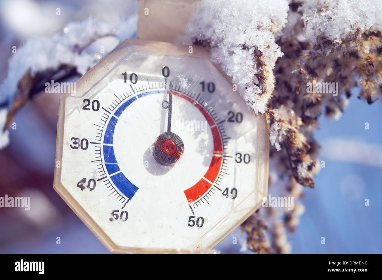 cold weather concept, thermometer Stock Photo - Alamy