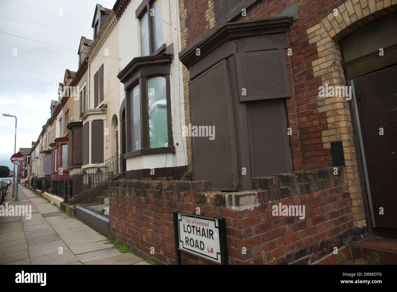 Derelict houses on Lothair Road, where Liverpool Football club have ...