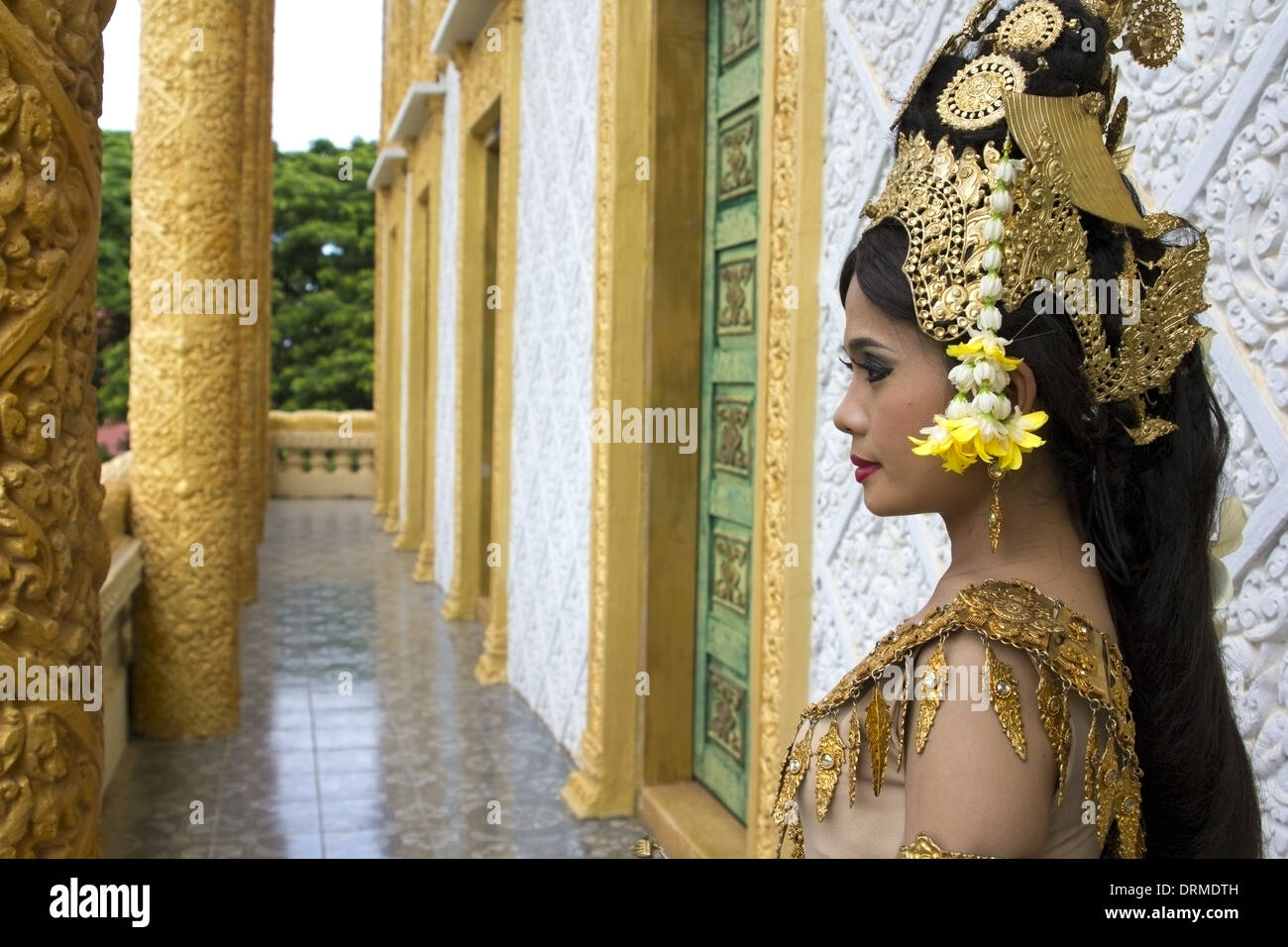 Apsara Dancer beautiful supernatural female in asian mythology Stock ...
