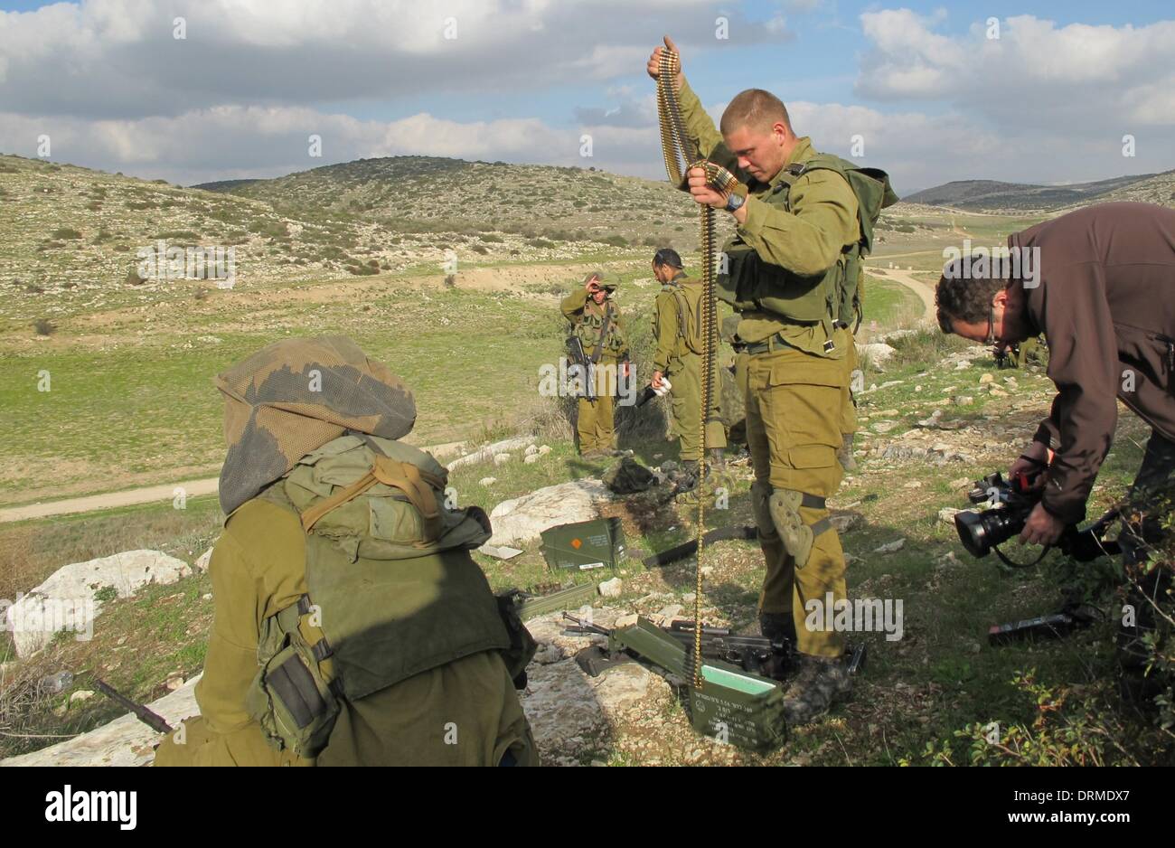 The reconnaissance unit of the 7th Israeli armoured brigade trains for ...