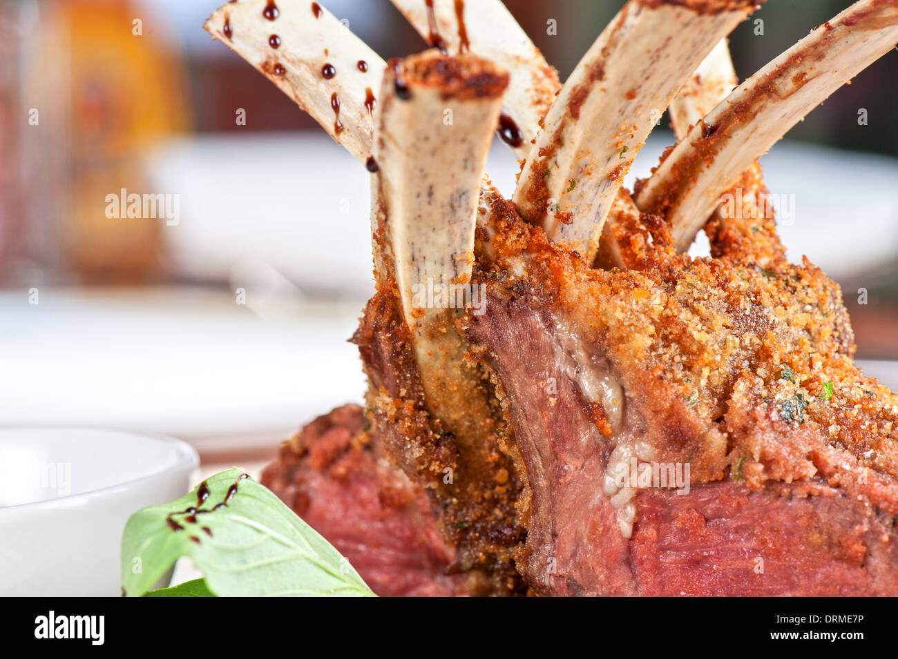 roasted lamb rib Stock Photo - Alamy