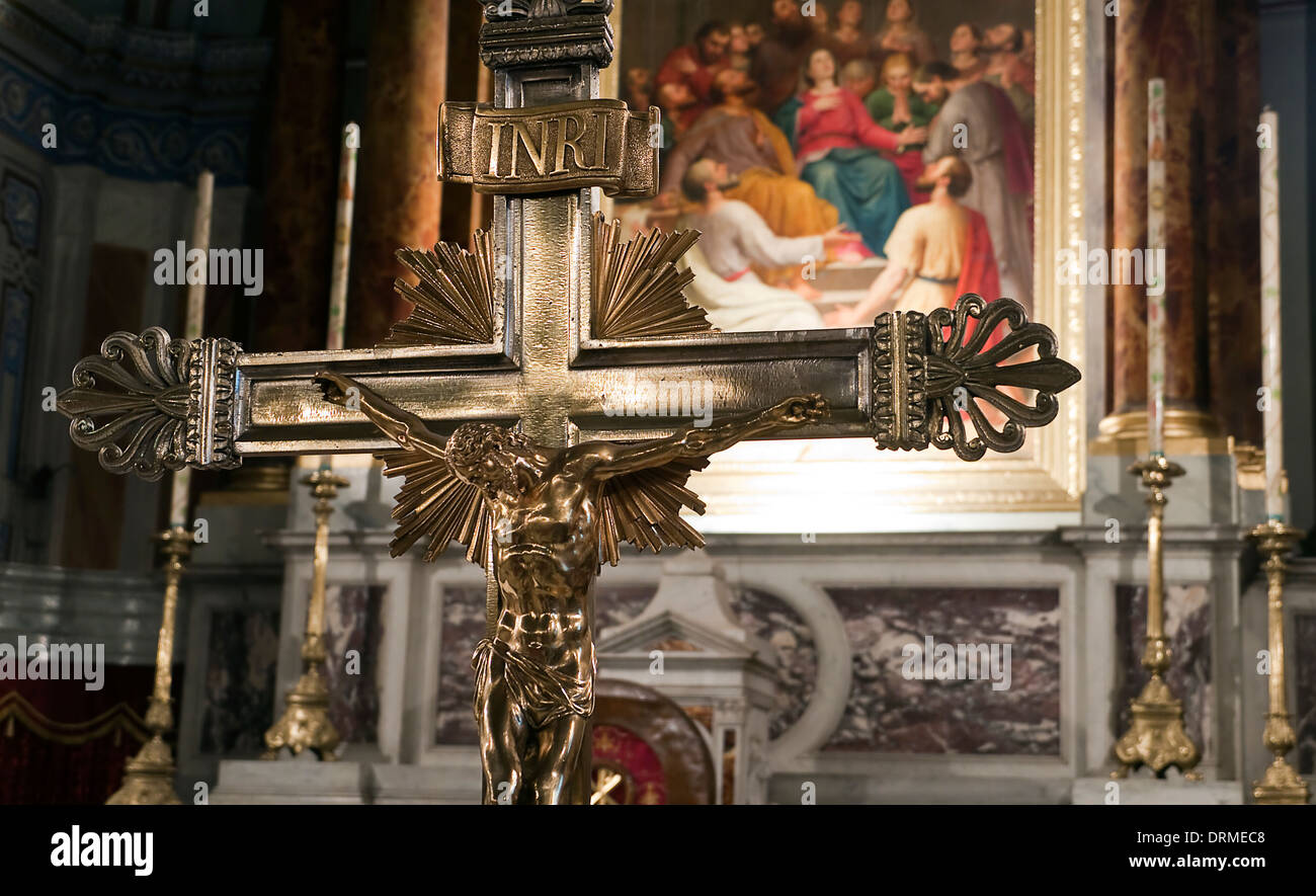Religion christianity jesus church inside crucifix cross horizontal ...