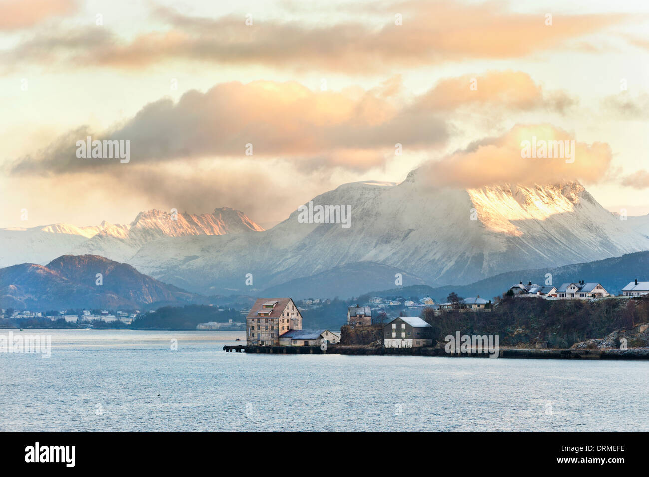 Winter view of the coastal town of Ålesund, Norway Stock Photo - Alamy