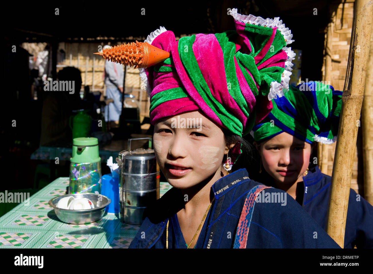 Myanmar, Inle lake, Pa O woman tribe Stock Photo - Alamy