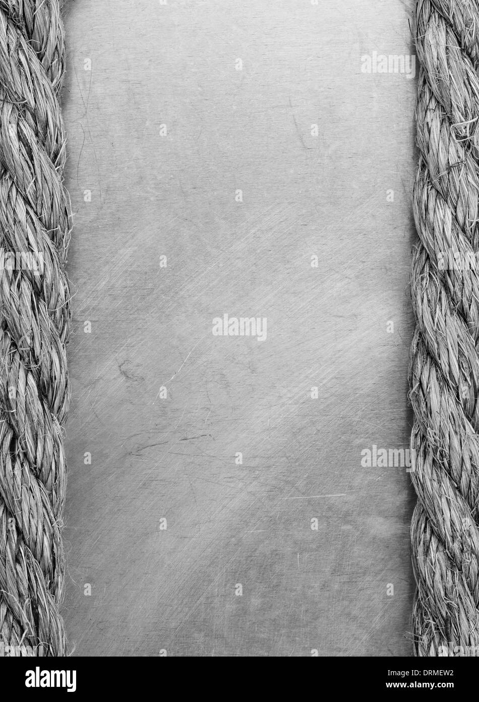 ship rope on metal texture background Stock Photo - Alamy