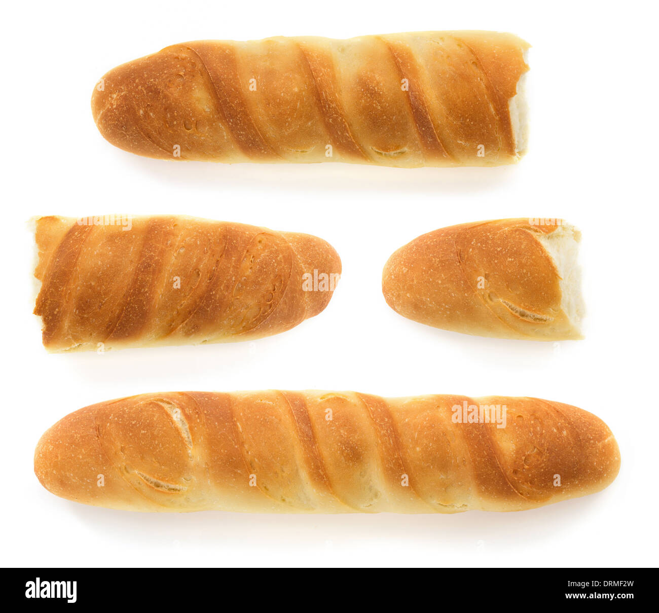 french bread isolated on white background Stock Photo - Alamy